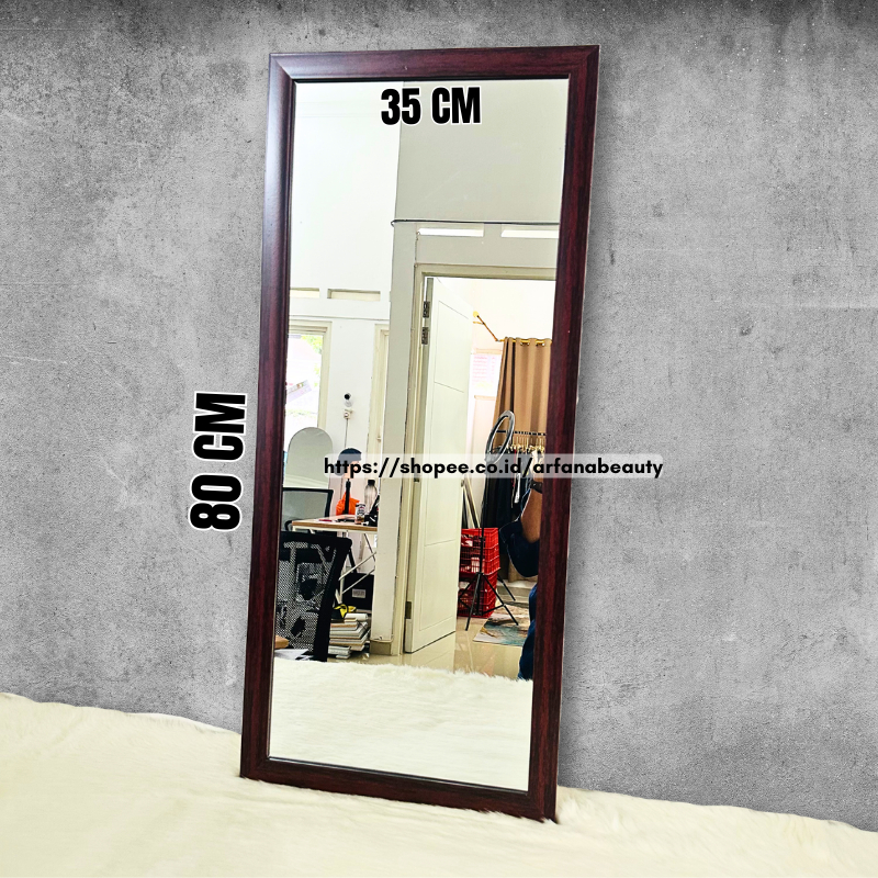 Jual Cermin Kaca Tempel Mirror Aesthetic 35 x 80 CM Cermin Wastafel ...