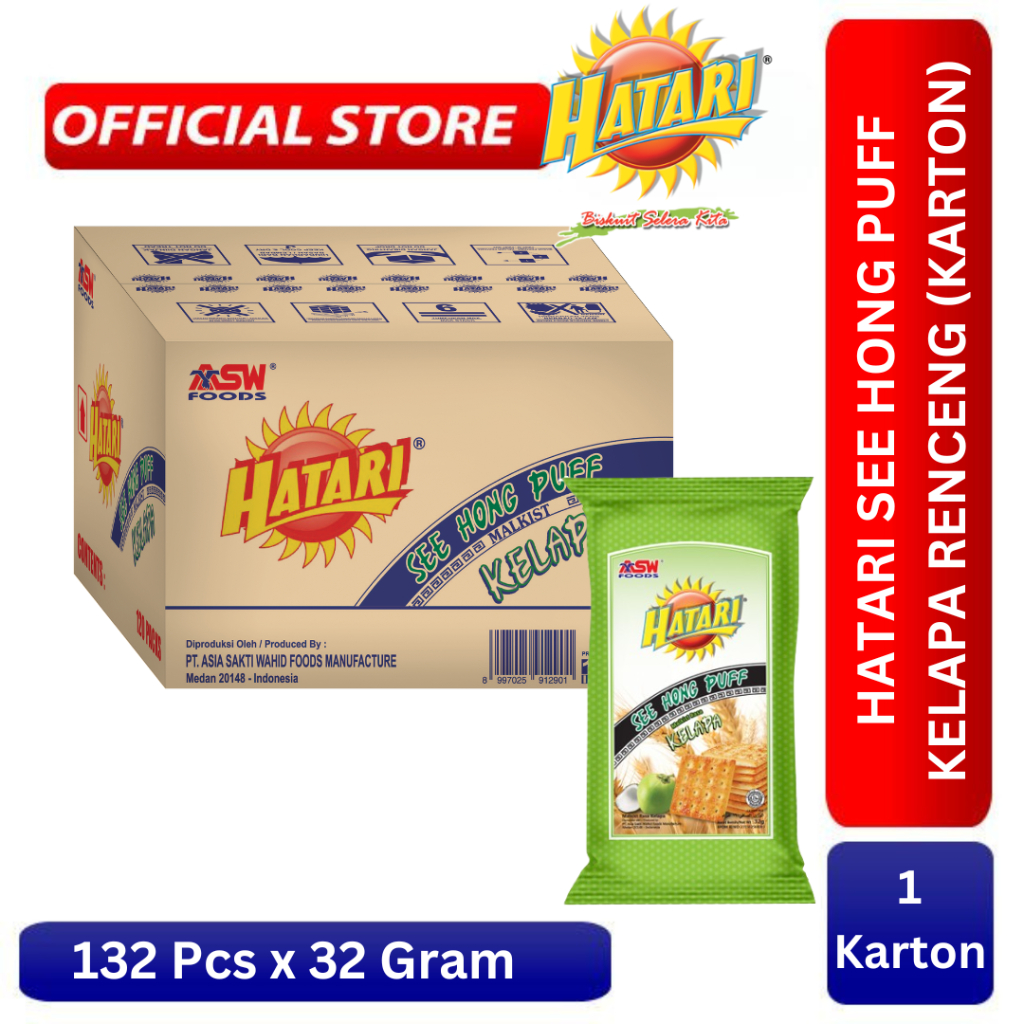 Jual Hatari See Hong Puff Kelapa Renceng - 132 Pcs ( 1 Karton ) | Shopee Indonesia