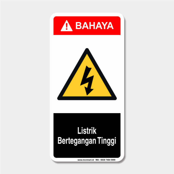 Jual Safety Sign Rambu K3 Bahaya - Listrik Bertegangan Tinggi | Shopee ...