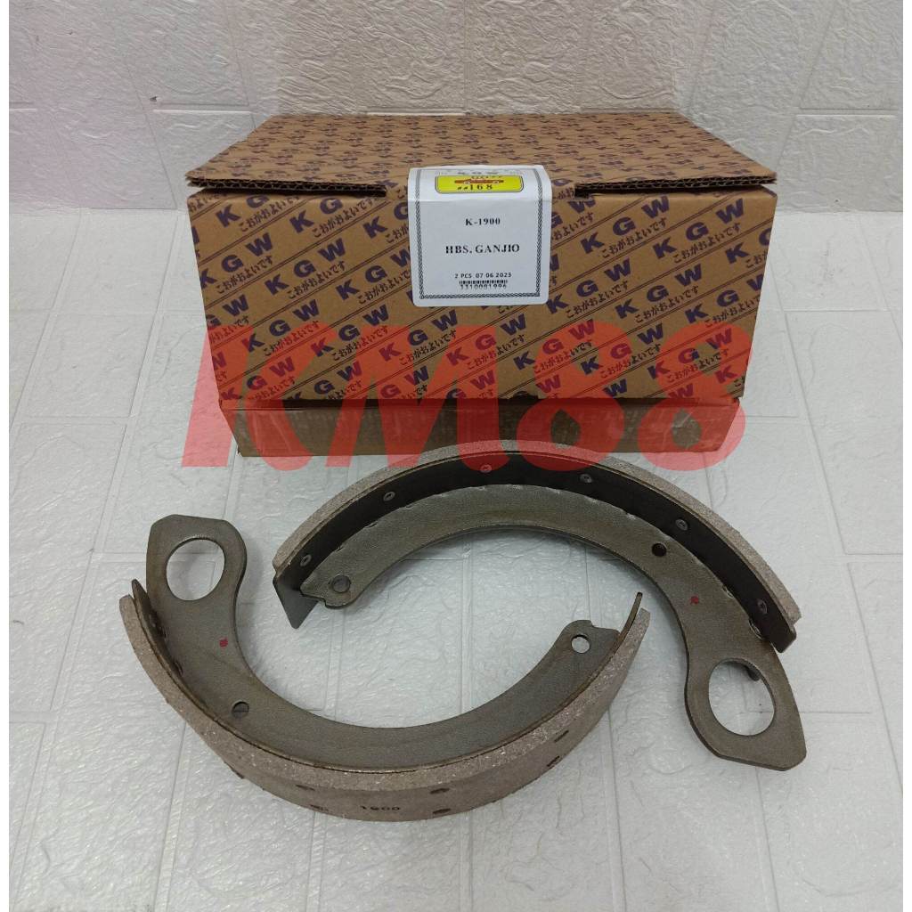 Jual 1 SET Kampas Hanrem / Hand Brake Shoe Fuso 6D22 Built Up / 220PS ...