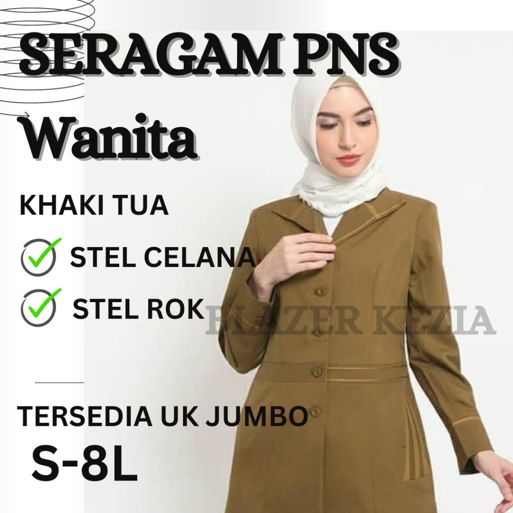 Jual [PREMIUM BARU] Seragam PEMDA PNS ANS Dinas Khaki Tua Setelan Rok ...