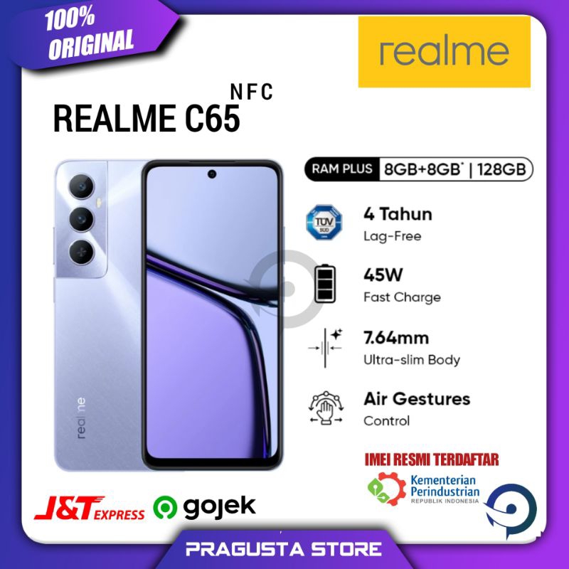 Jual Realme C65 8/128 GB • 8/256 Gb Garansi Resmi 1 Tahun Indonesia | Shopee Indonesia