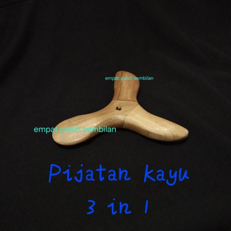 Jual alat pijet kayu / alat kerok badan / 3 sisi alat terapi badan ...