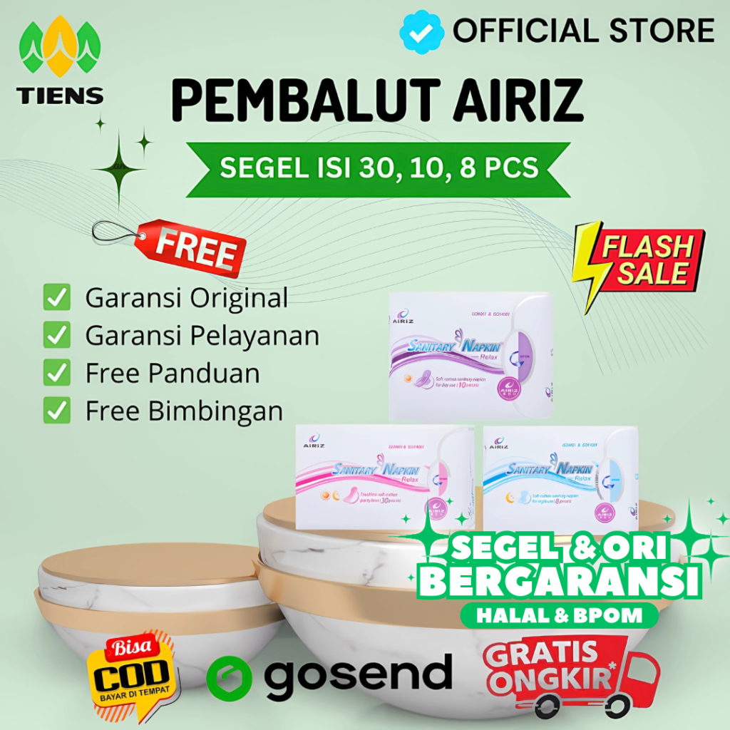 Jual TIENS Airiz Pembalut Herbal Anti Keputihan dan Kanker Serviks ...