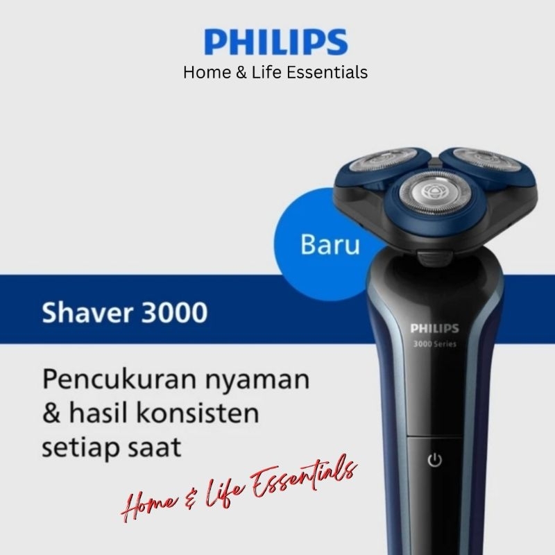 Jual Philips Aquatouch Shaver 3HD 3000 Series S3608/10 Electric Shaver ...