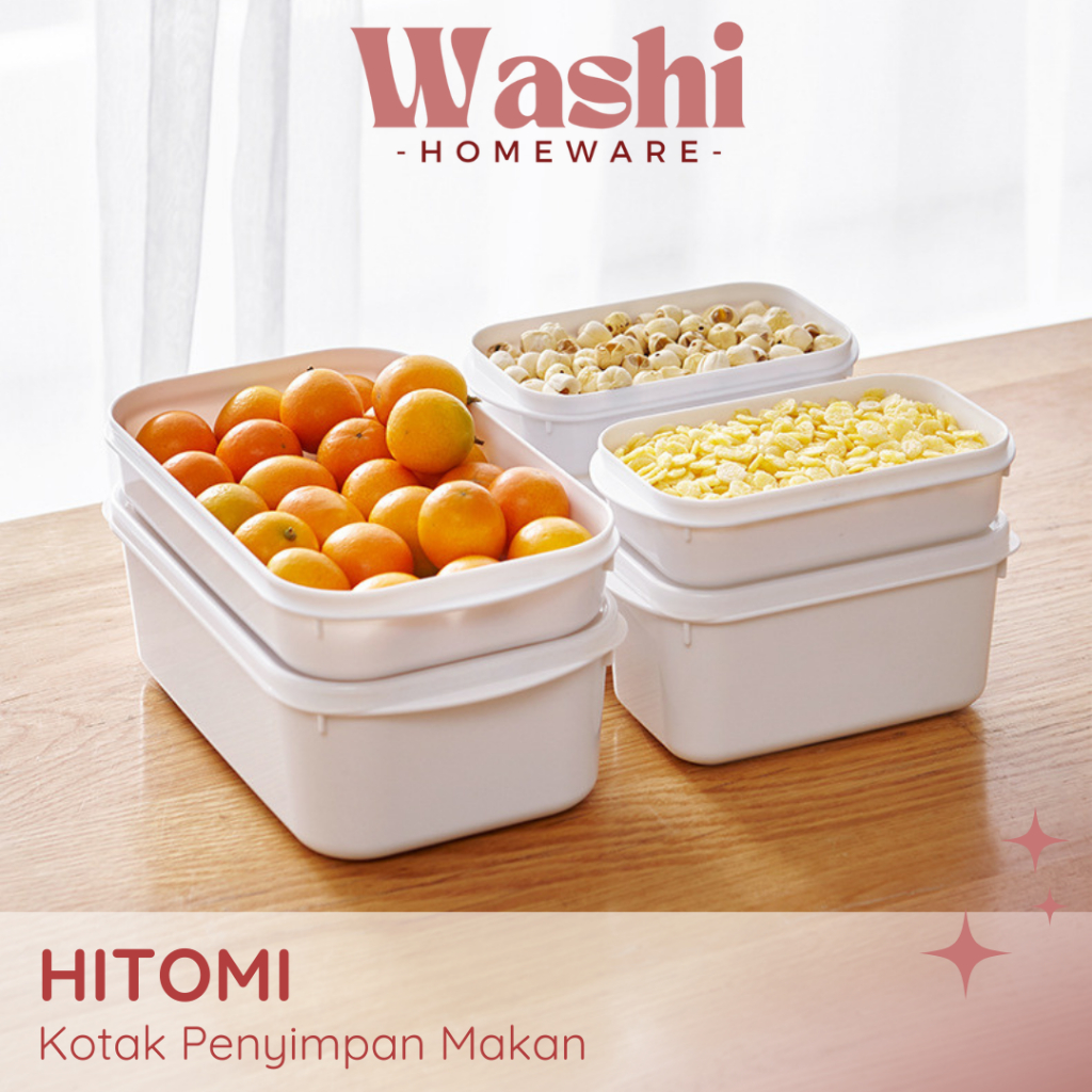 Jual WASHI - HITOMI Wadah Simpan Kulkas Daging Kedap Udara Kotak Simpan ...