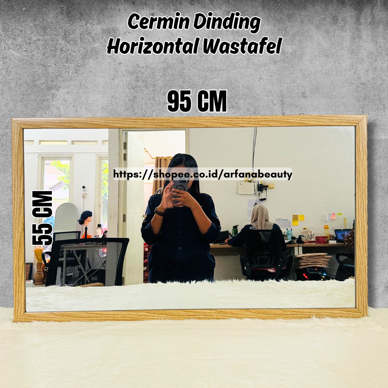 Jual Cermin Dinding Gantung 95 x 55 CM Cermin Panjang Tempel Dinding ...