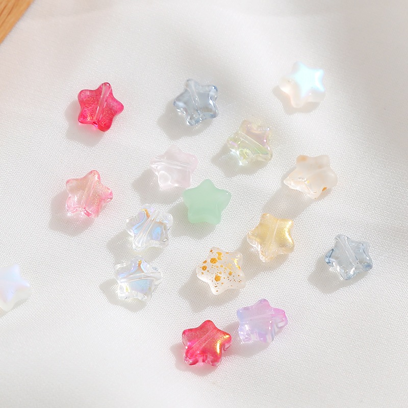 Jual 10 PCS Manik-manik Kaca Genuine Glass Beads - BINTANG MINI ...