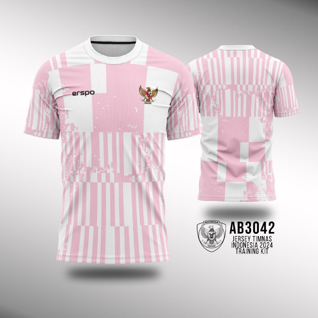Jual Kaos Jersey Training Timnas Indonesia 2024 - Peach White AB3042 | Shopee Indonesia