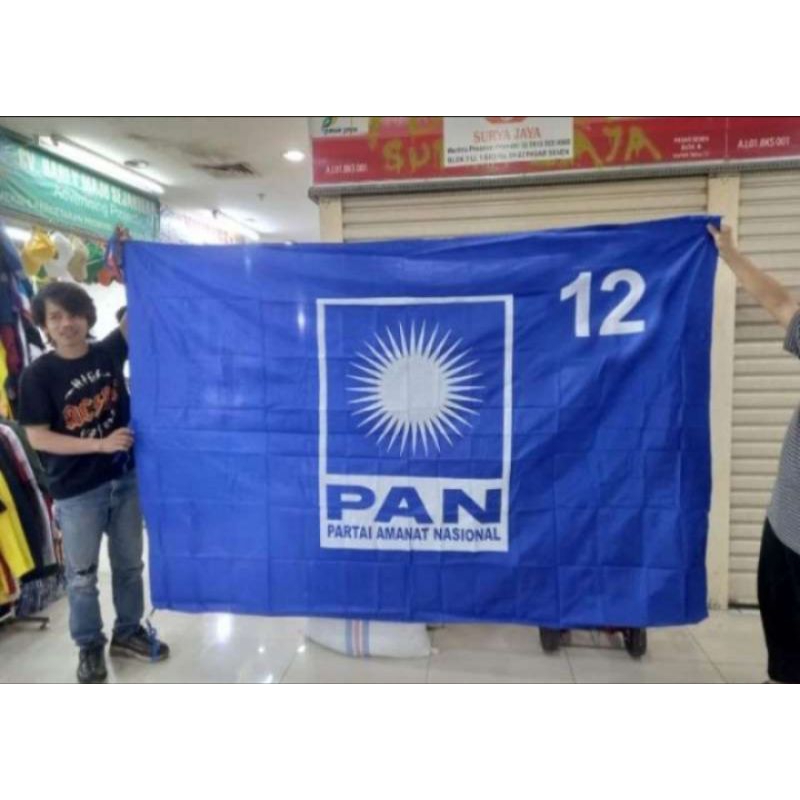 Jual bendera PARTAI PAN#100X150# 150X225#2M x3M | Shopee Indonesia