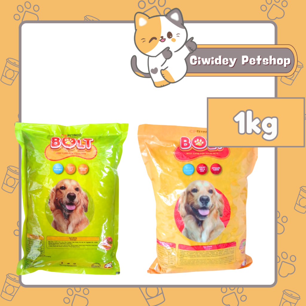 Jual BOLT DOG BEEF 1KG makanan anjing bolt | Shopee Indonesia