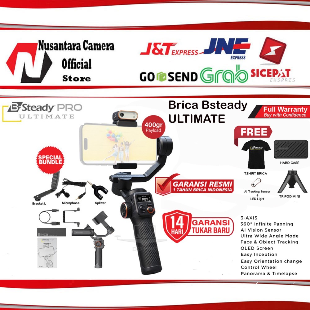 Jual Brica B-Steady PRO Ultimate 3-Axis Gimbal Stabilizer Bsteady 2023 ...