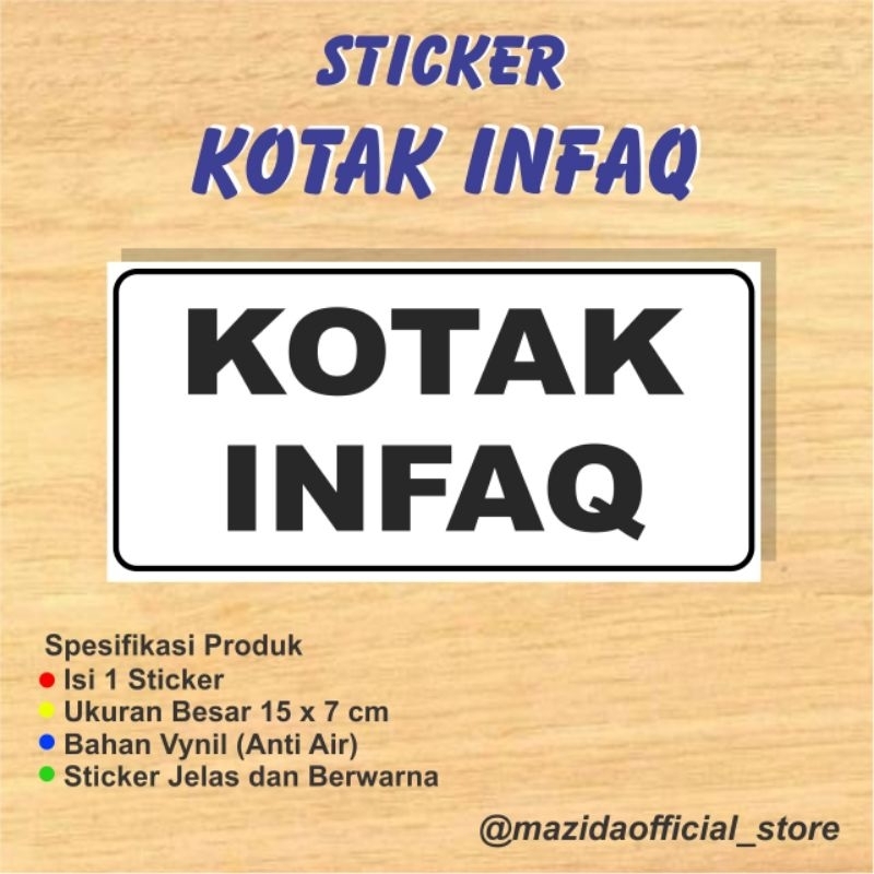 Jual Sticker Kotak Infaq Sedekah Masjid Hitam Putih Anti Air | Shopee ...