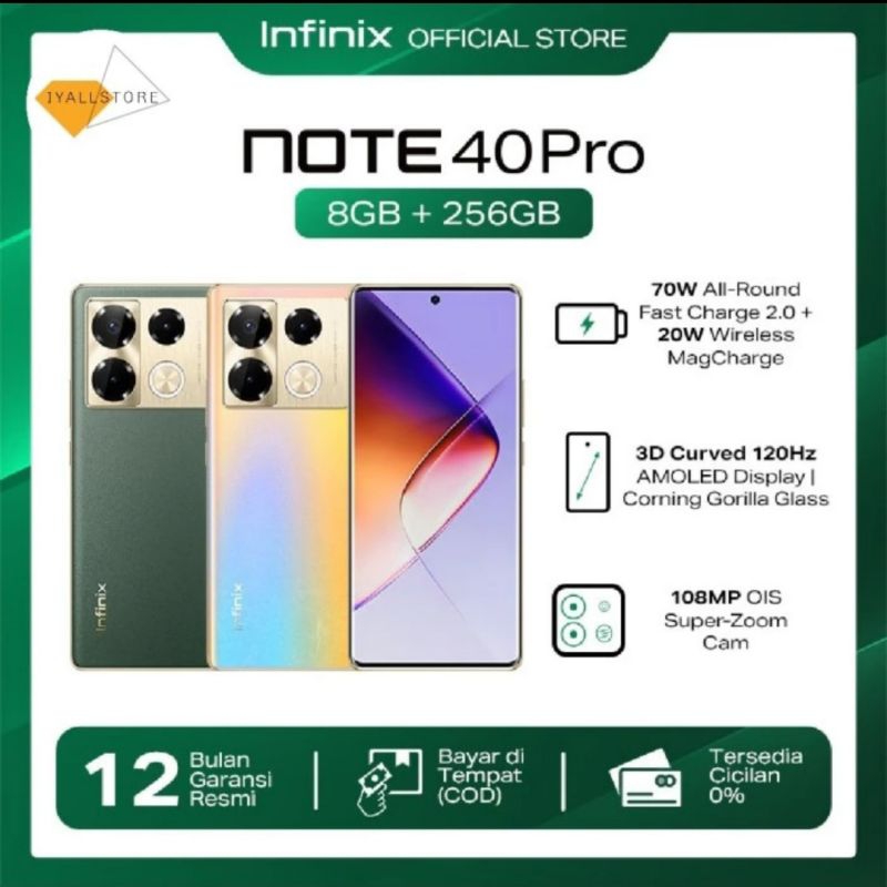 Jual Infinix Note 40 Pro 8/256GB GARANSI RESMI NOREPACK | Shopee Indonesia