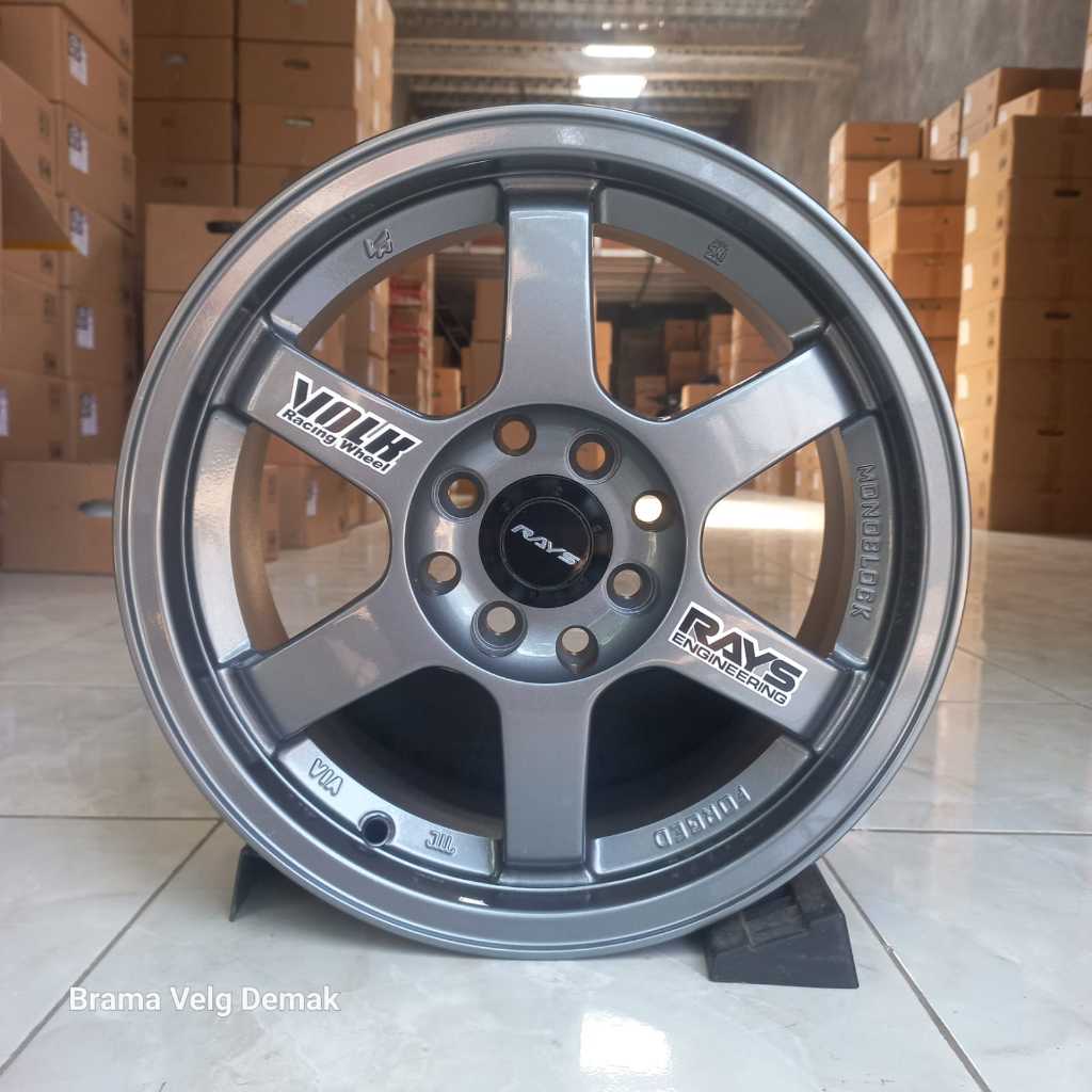 Jual 1 SET VELG BARU TE37 BTV VICTORY R15 H8x114/100 Lbr 6.5 ET 40 Wrn Gunmetal | Shopee Indonesia