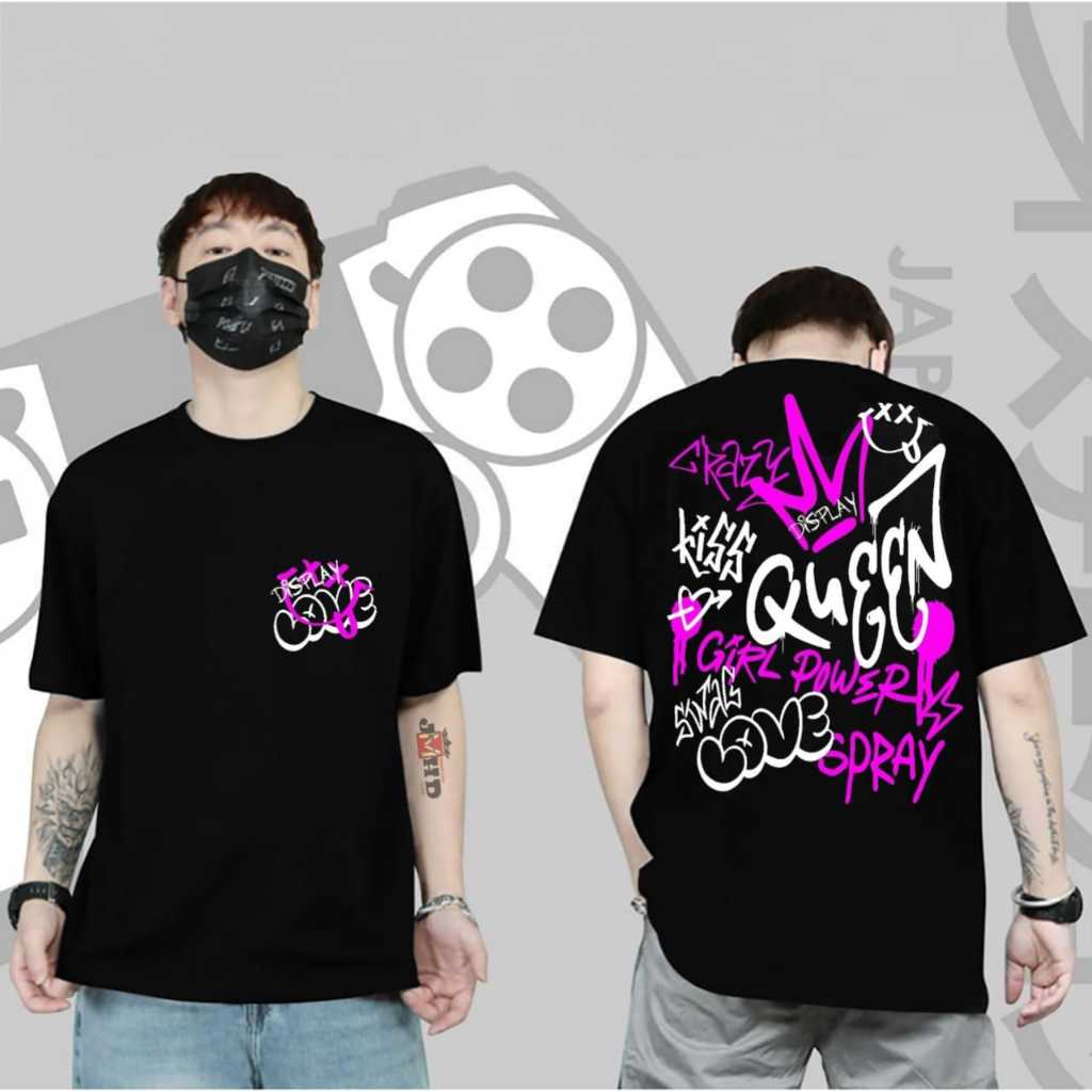 Jual KAOS T-SHIRT DISTRO BERGAMBAR TULISAN QUEEN TERBARU UNISEX TRENDY ...