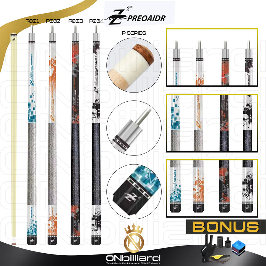 Jual PREOAIDR 3142 P Series Cue Stick Billiard Play P001 P002 P003 P004 ...