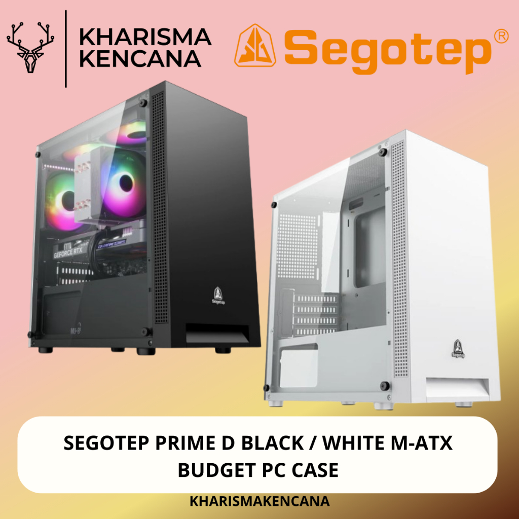 Jual SEGOTEP PRIME D BLACK / WHITE M-ATX BUDGET PC CASE | Shopee Indonesia