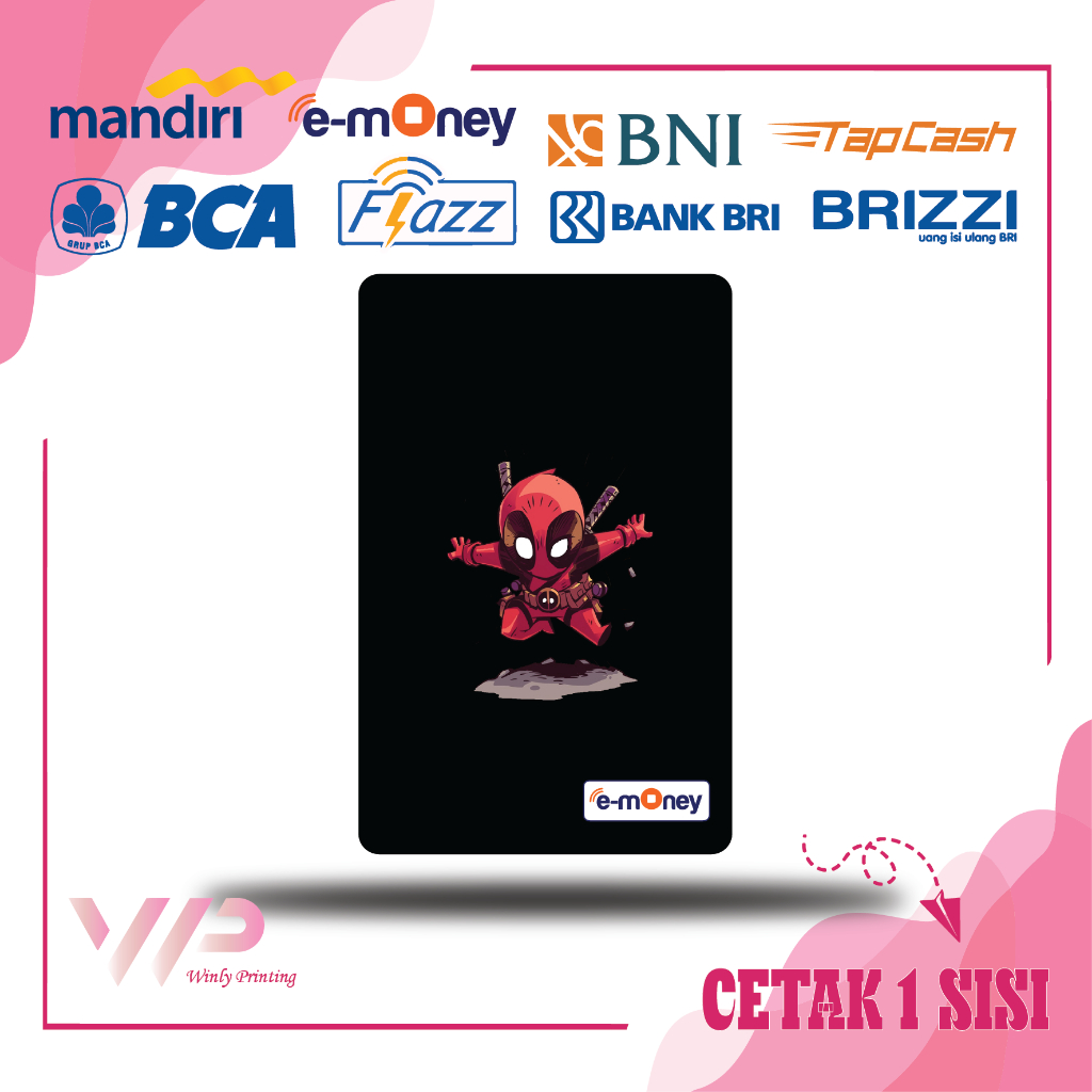 Jual KARTU EMONEY GAMBAR SUPERHERO CHIBI DEADPOOL ANIME SUPERHERO E ...