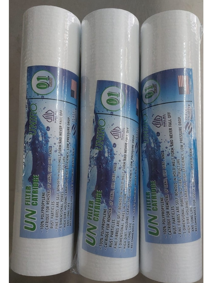 Jual Cartridge water Filter saringan Air pp 10'' UN 01 Mikron | Shopee ...