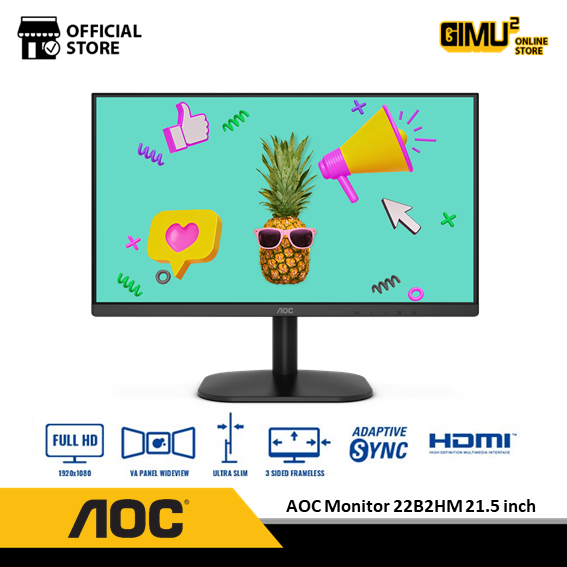Jual AOC 22B2HM2 Monitor 21.5" FHD 100Hz 4ms VA Panel VESA Ultra Slim ...