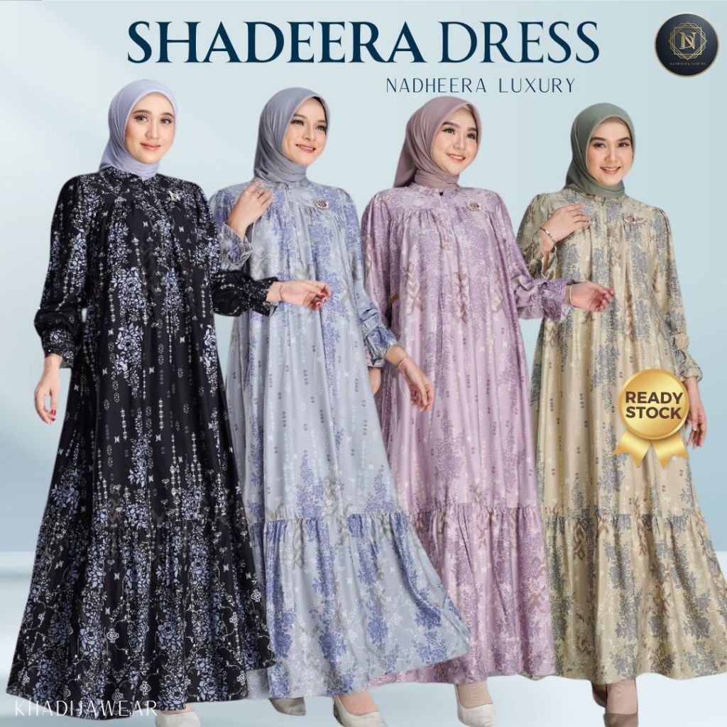 Jual [BISA COD] SADHEERA DRESS NADHEERA LUXURY gamis terbaru rayon motif shadera sadhera ...