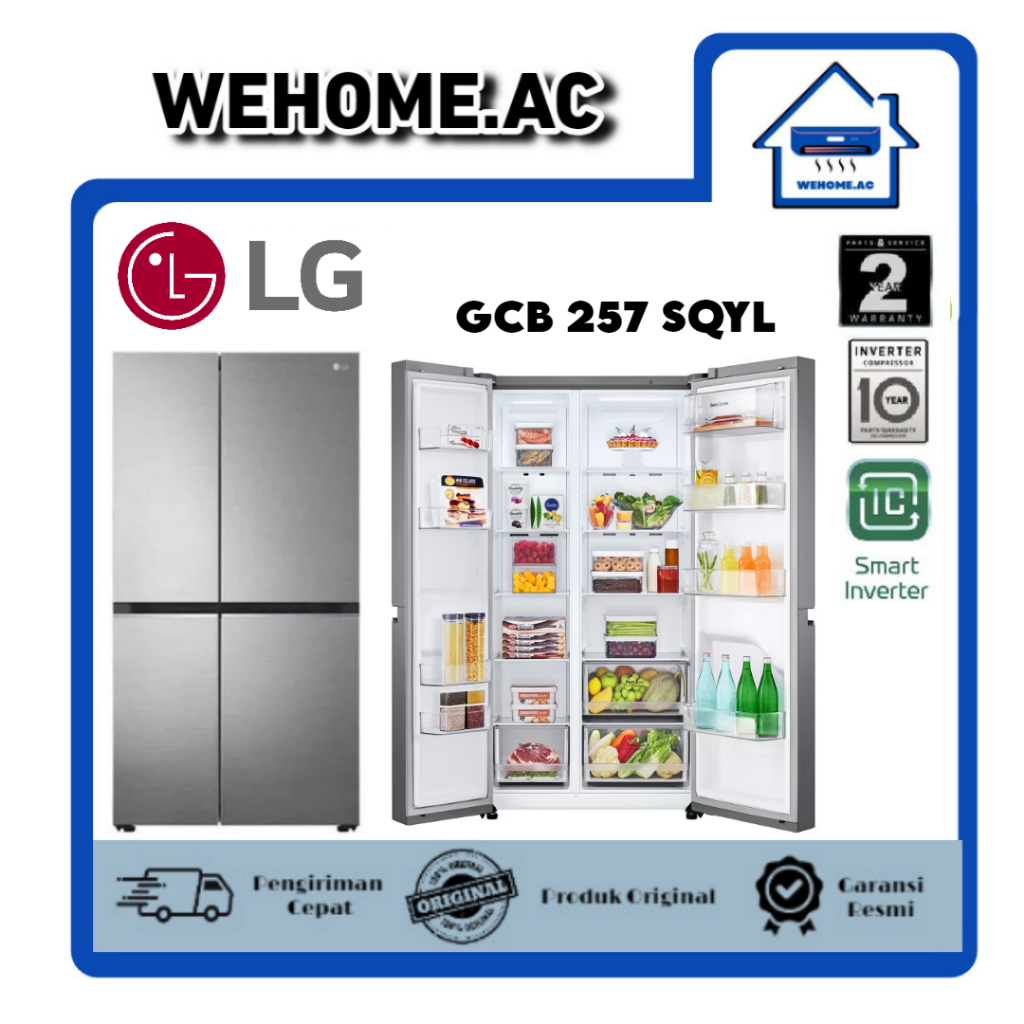 Jual Kulkas LG Set By Side 2 Pintu GCB 257SQYL Kulkas 2 Pintu Lemari LG Kulkas Side By Side ...