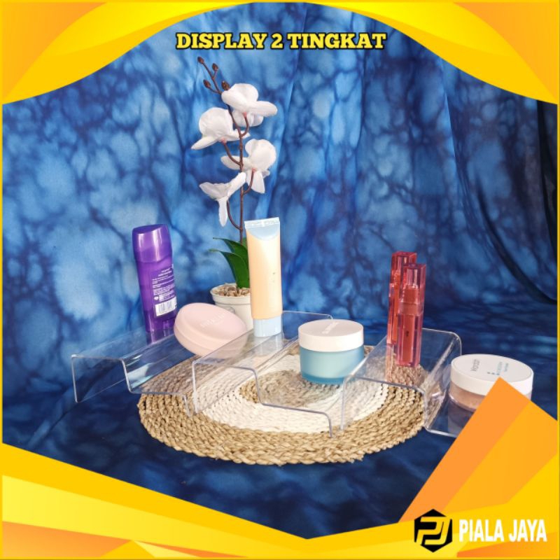 Jual [COD] DISPLAY KARTUN KOSMETIK DAN SKINCARE 2 TINGKAT LEBAR 12 CM ...