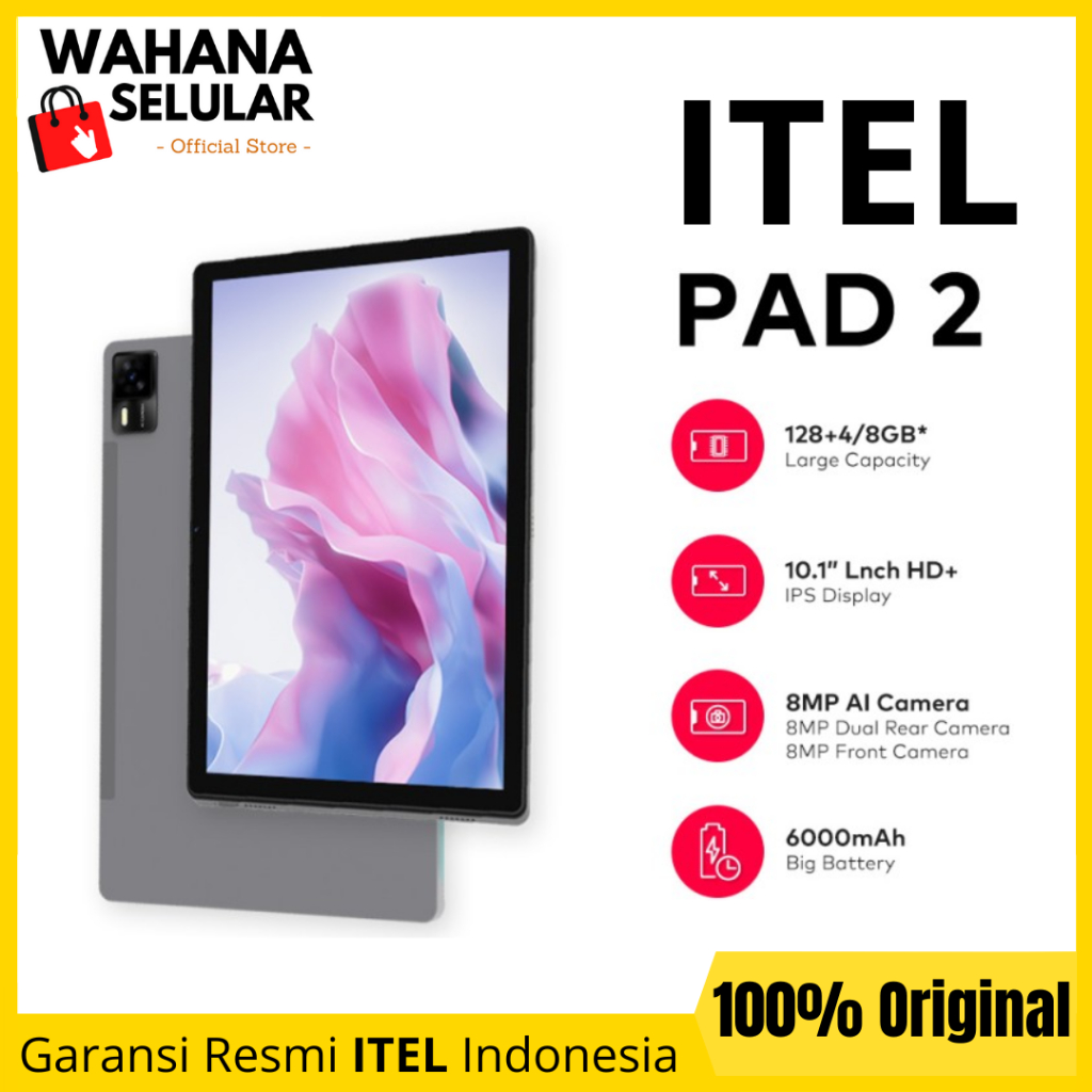 Jual ITEL PAD 2 ( 10.1"HD ) 4/128 GB - Garansi Resmi | Shopee Indonesia