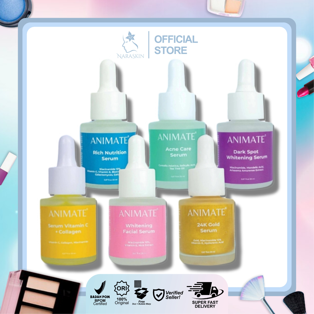 Jual Animate Serum - Whitening | Dark Spot | Acne Care | 24k Gold ...