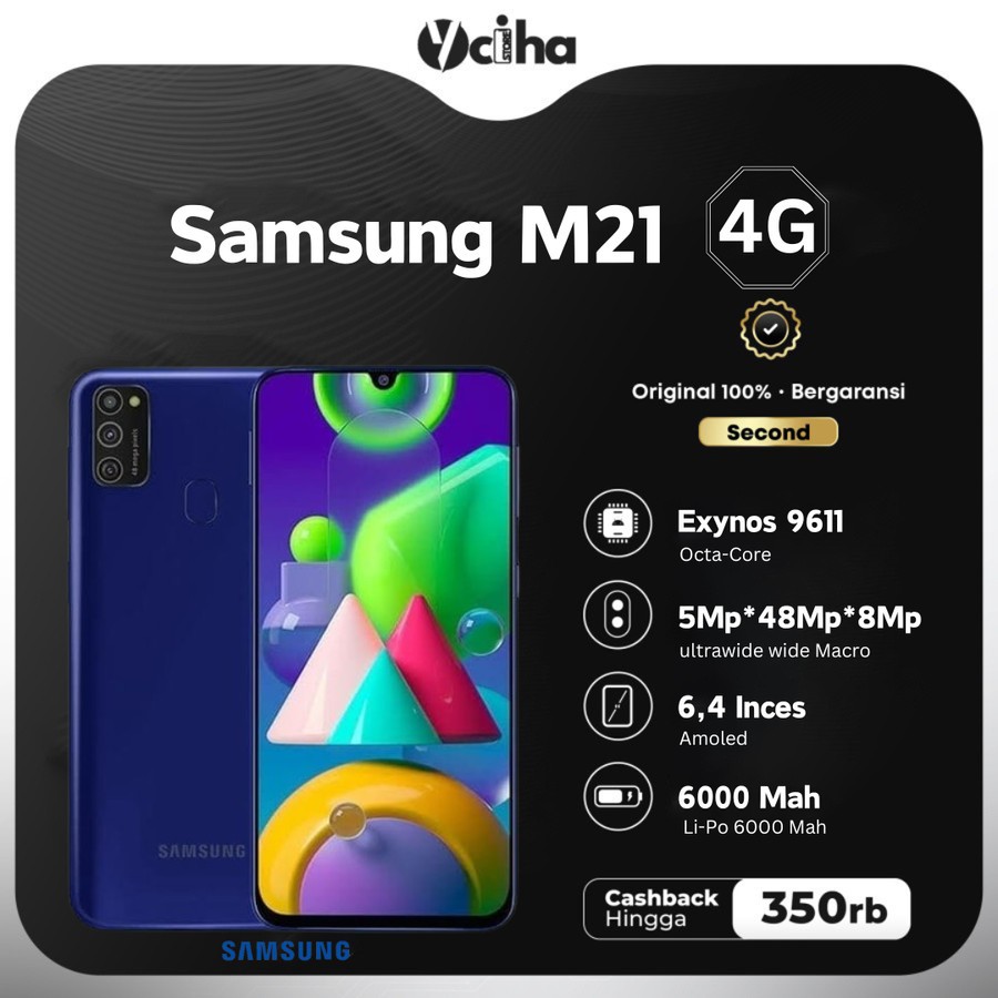 Jual Samsung Galaxy M21 4/64 Gb Second | Shopee Indonesia