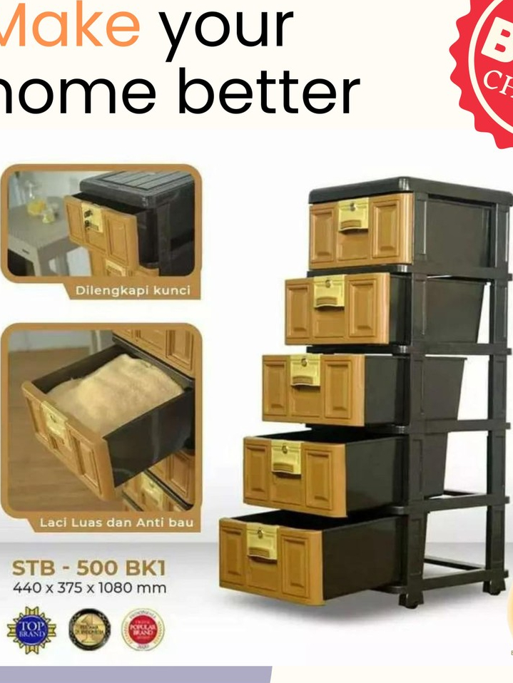 Jual [PROMO TERBARU] LEMARI LACI NAPOLLY/ LEMARI PLASTIK STB NAPOLLY ...