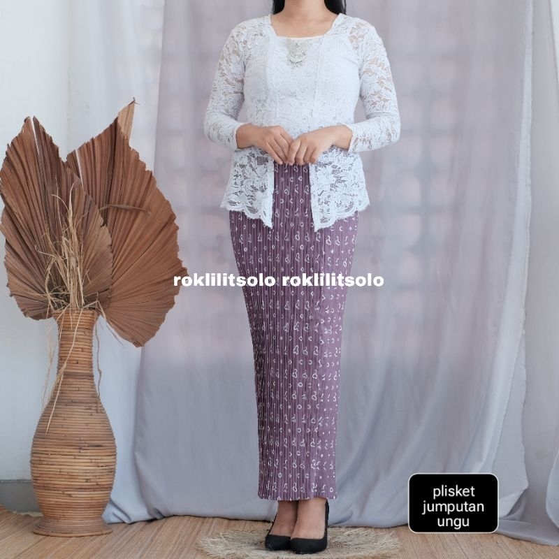 Jual rok plisket batik / rok jumputan plisket / bawahan kondangan / rok ...