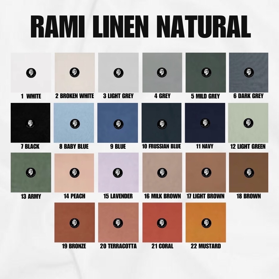 Jual Kain Rami Linen Natural Polos IMPORT PREMIUM Grade A - REVINTEX ...
