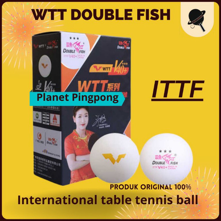 Jual ART B52R WTT Double Fish bintang 3 bola pingpong tenis meja standar internasional original ...