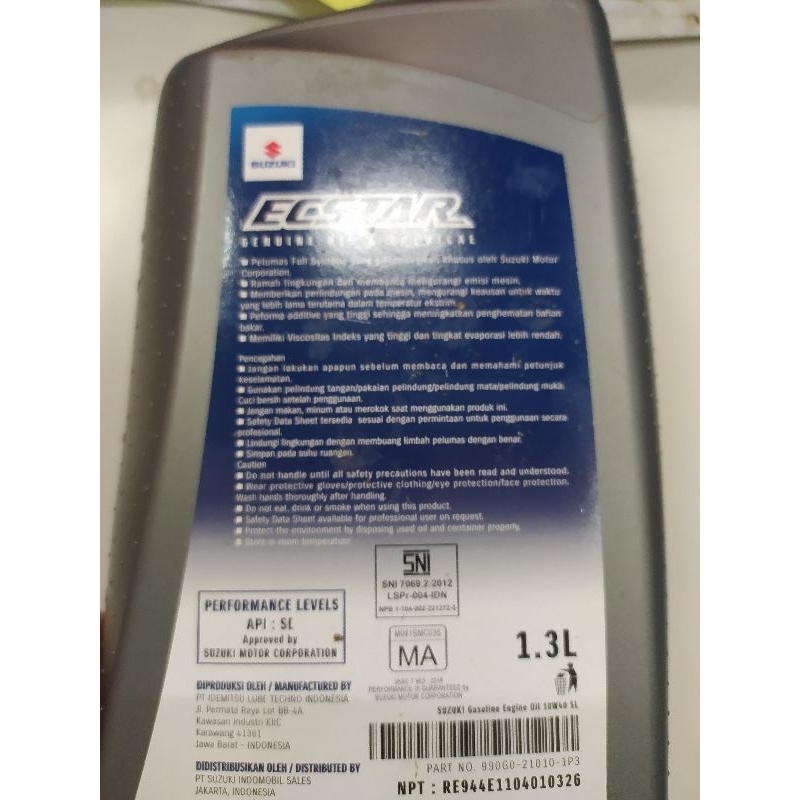 Jual oli sgo 1.3lt full sintetik R9000 buat suzuki gsx dan fu injection ...