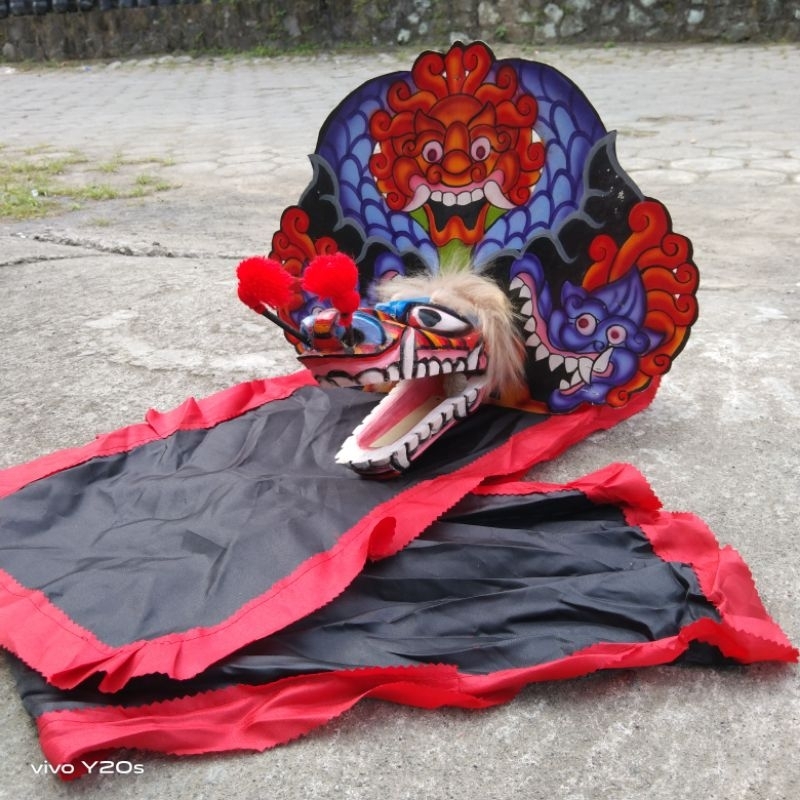 Jual Mainan tradisional barongan caplokan devil kayu TM No.1 kain ...