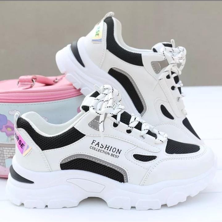 Jual Sepatu Putih Wanita Sneakers Kekinian Korean Style Terbaru 2024 ...