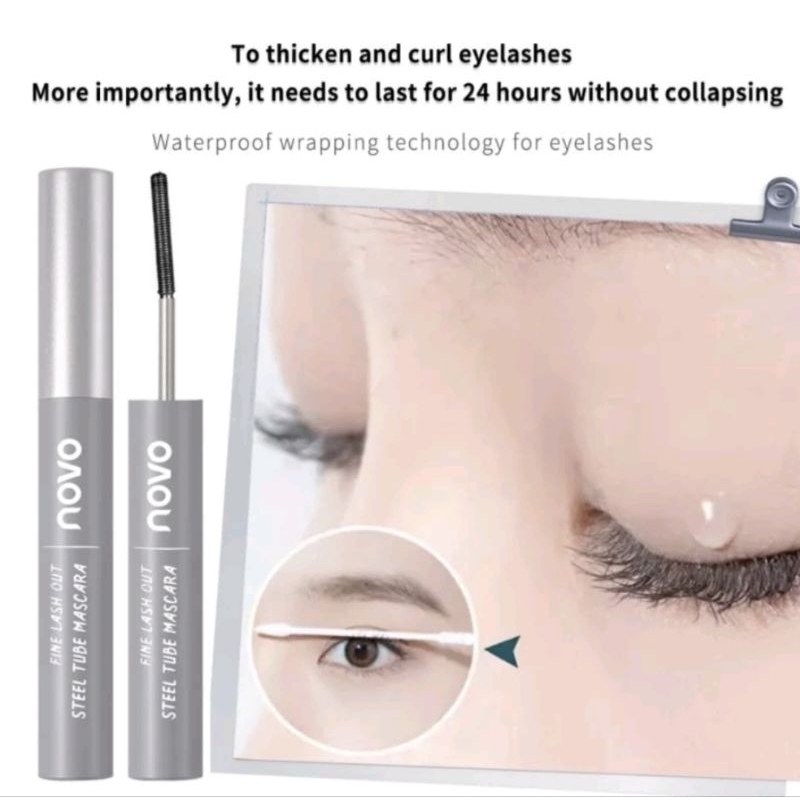 Jual [Ready COD] NOVO 3D tabung baja Maskara long-lasting tahanlama ...