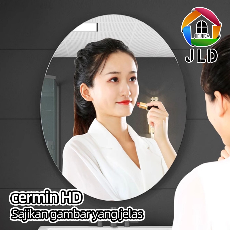 Jual JieLiDa STICKER CERMIN OVAL 3D STIKER DINDING Kaca Acrylic Sudah ...