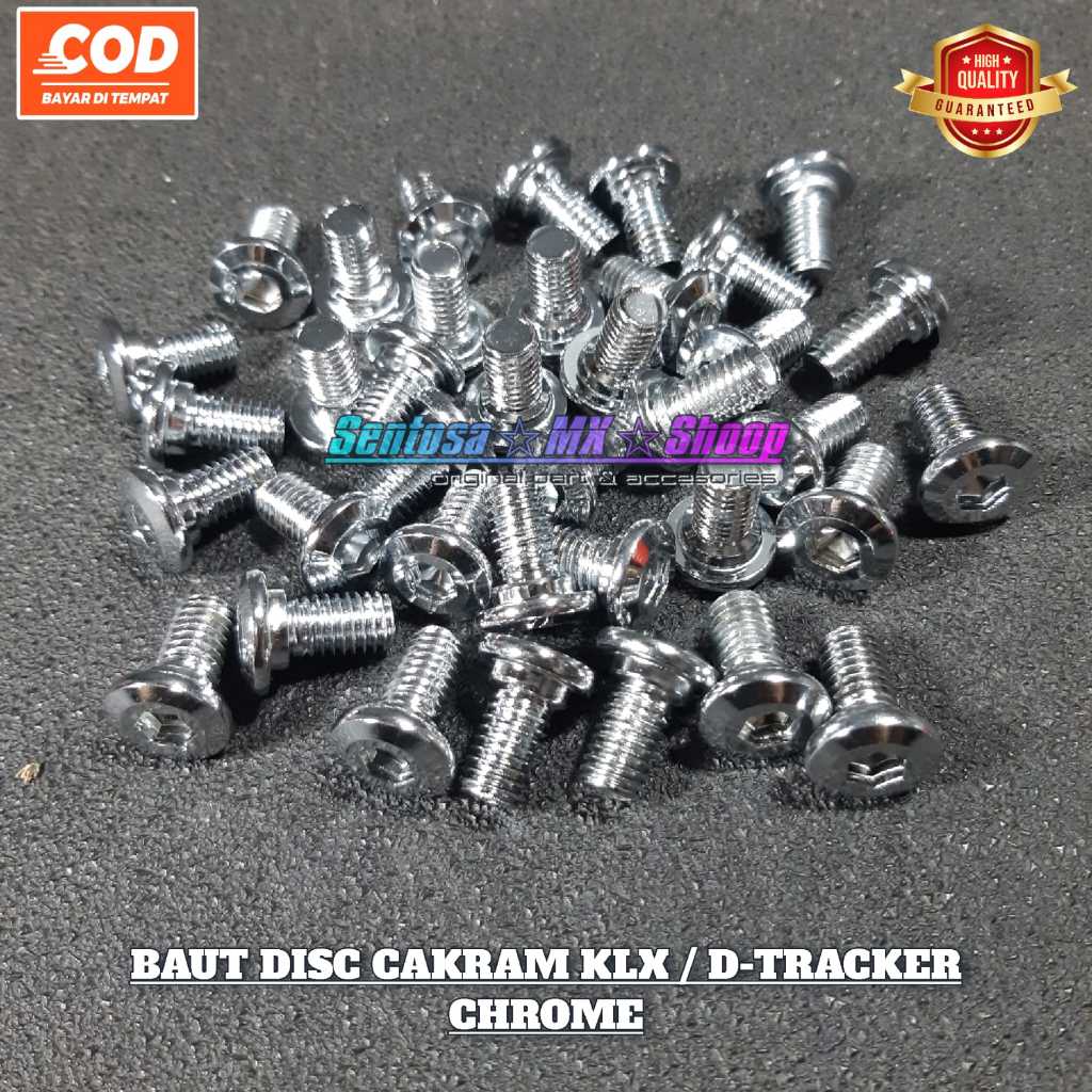 Jual BAUT DISC / BUAT PIRINGAN CAKRAM CHROME KILAT KLX 150 & D-TRACKER | Shopee Indonesia