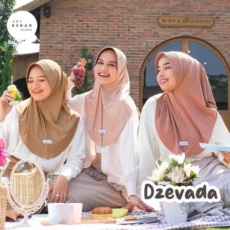 Jual KENAN Hijab instan Dzevada - hijab daily bahan jersey matt ...