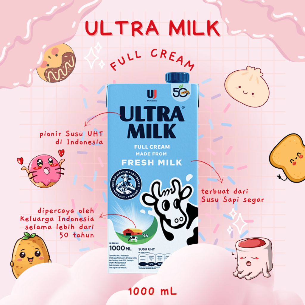 Jual Ultra Milk Full Cream 1000 ml | Shopee Indonesia