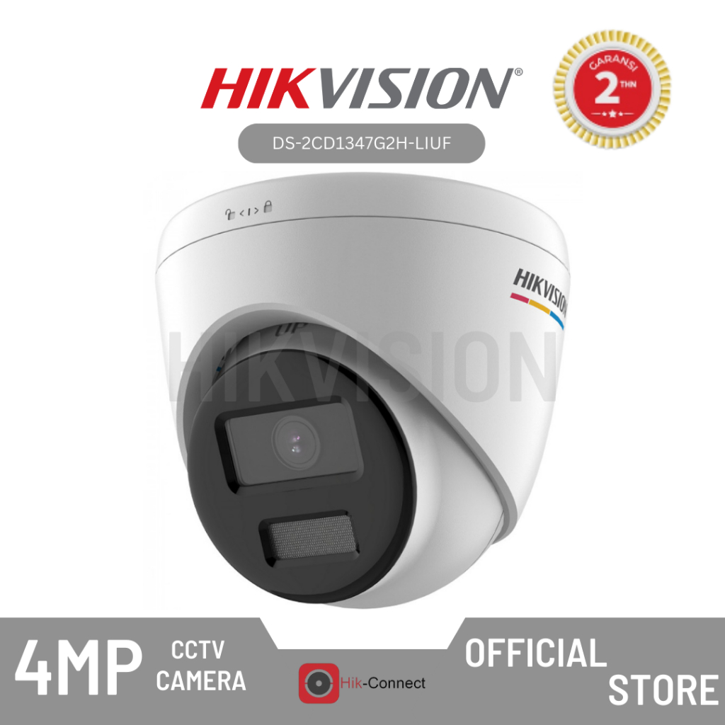 Jual HIKVISION - DS-2CD1347G2H-LIUF Camera IP CCTV 4 MP ColorVu with Smart Hybrid Light Fixed ...