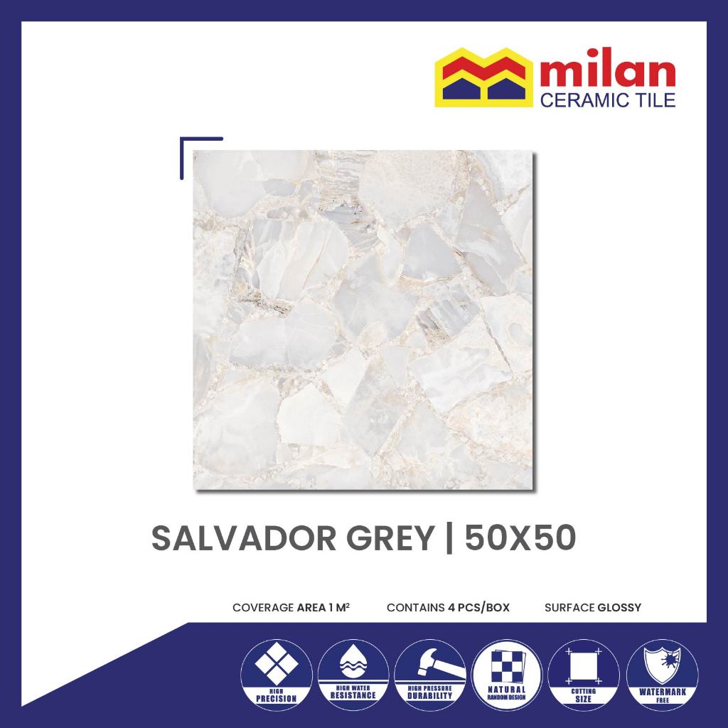 Jual MilanTiles - MILAN Salvador Cream 50x50 cm Keramik Lantai Glossy ...