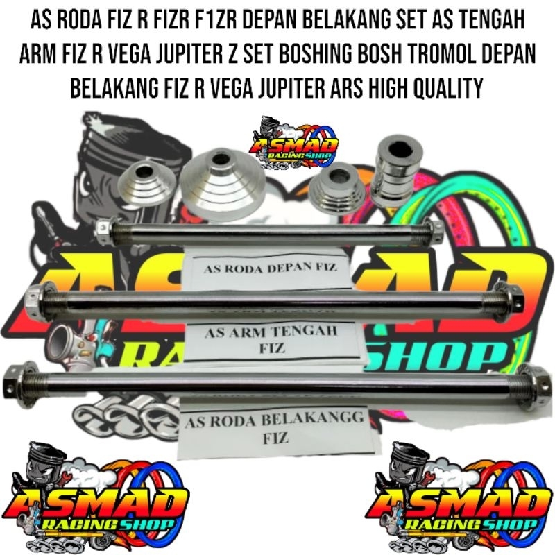 Jual As Roda Fiz R FizR F1ZR Depan Belakang Set As Tengah Arm FIZ R Vega Jupiter Z Set Boshing ...