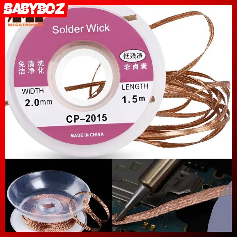 Jual BABYBOZ - Pita Pembersih Timah Solder Wick 2.0mm 1.5M - CP-2015 ...