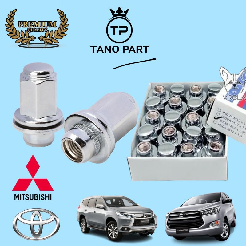 Jual Mur Roda Racing Mobil Innova Fortuner Hilux Isi 20/24 Mur | Shopee ...