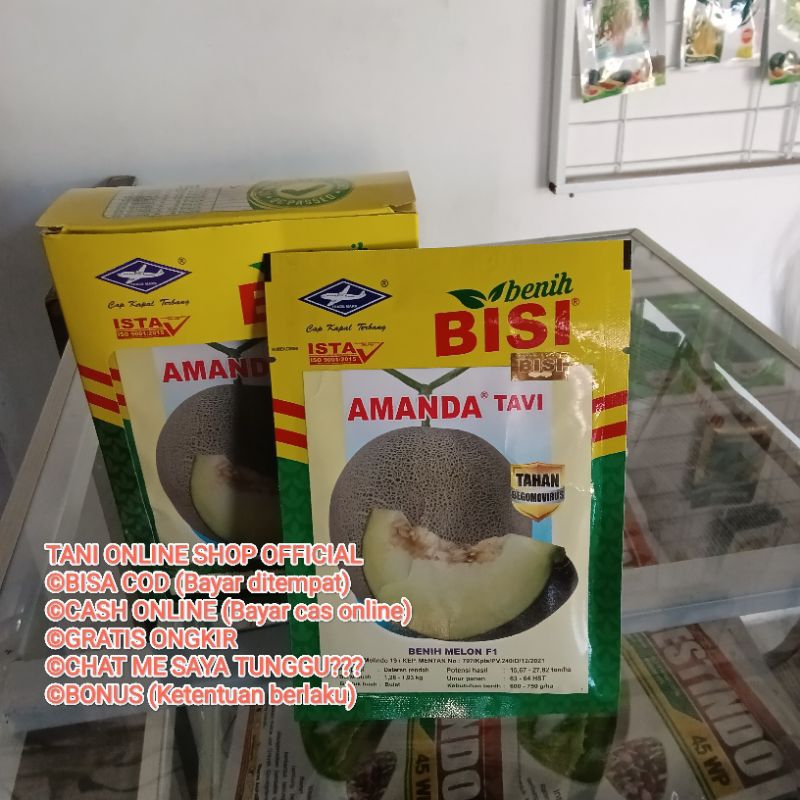 Jual Benih Bibit Melon Madu Amanda Tavi F1 Tahan Virus /KEMASAN ...