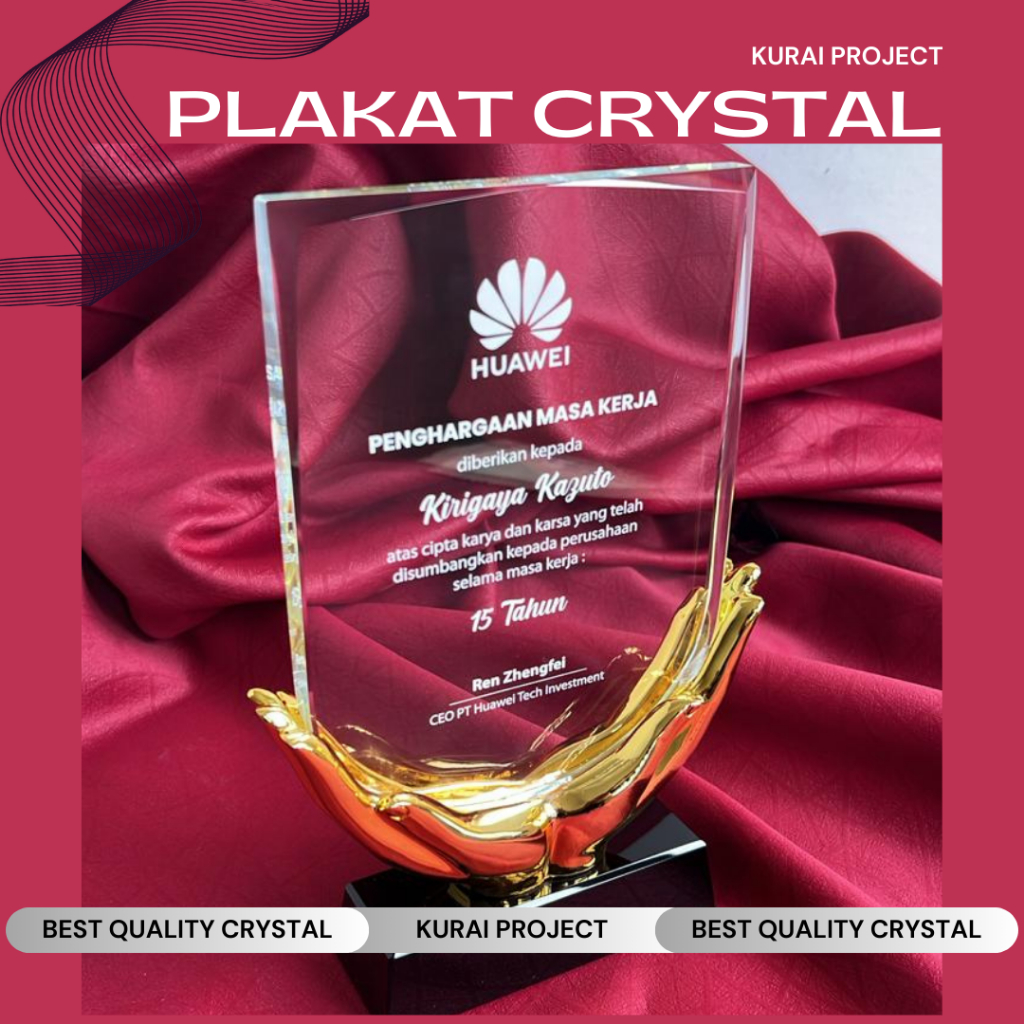 Jual Plakat Kristal / Plakat Crystal Premium / Free Box Tanpa minimal ...